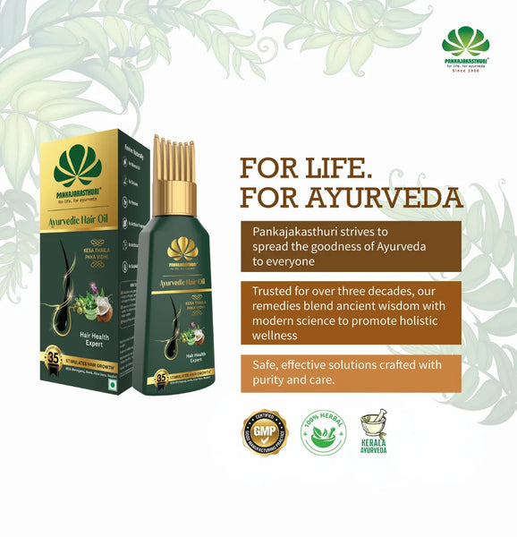 Buy Best Ayurvedic Hair Oil for Hair Growth – Pankajakasthuri