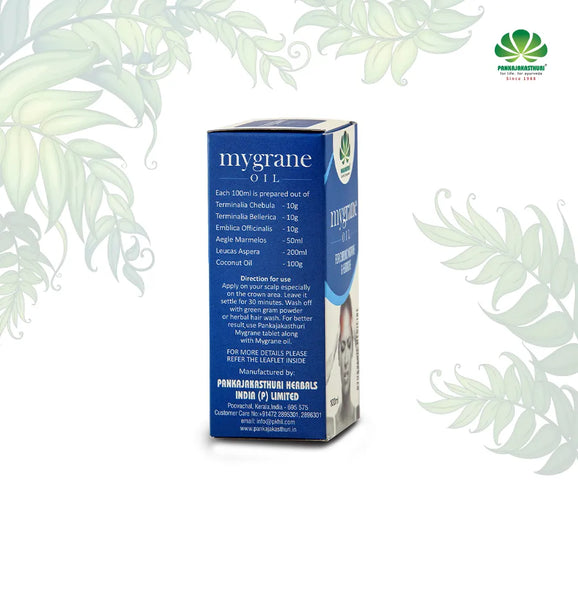 Mygrane Oil Ayurvedic Oil for Migraine & Headache - Pankajakasthuri