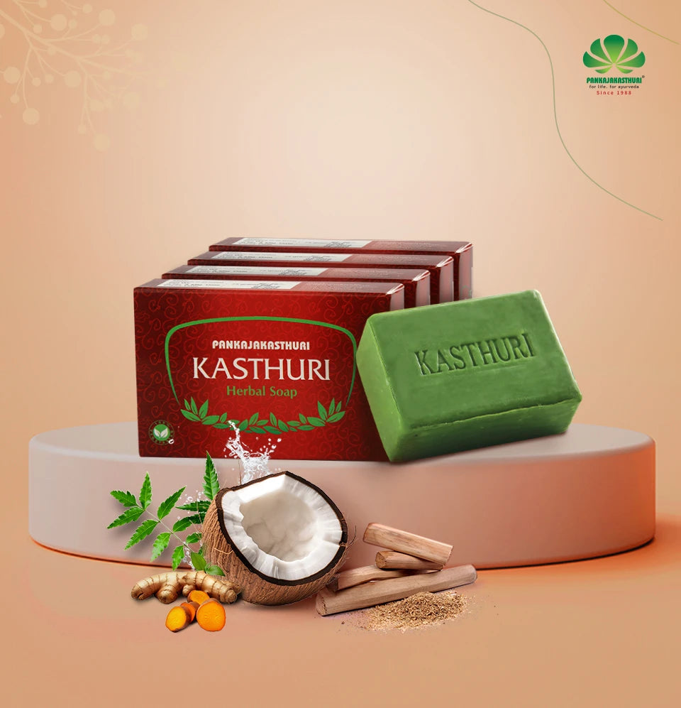 Buy Kasthuri Herbal Soap Online Ayurvedic Product For Dandruff & Eczema ...
